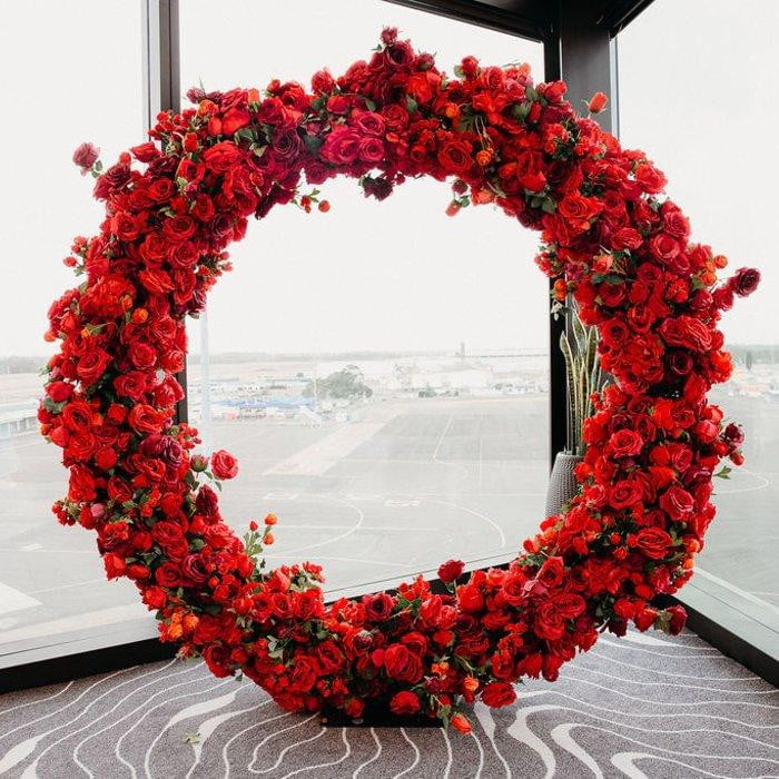 Red Roses Arch for Hire - Christchurch Weddings & Proposals – Statement ...