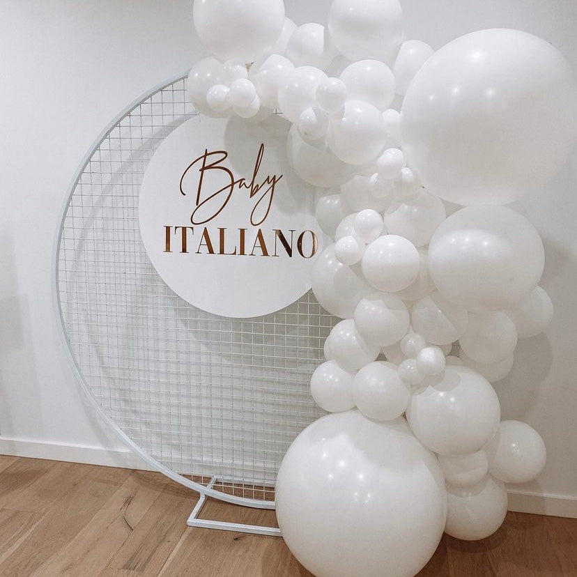 Christchurch Event Decorations - White Round Mesh Backdrop Hire ...